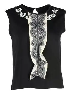 Etro Embellished Silk Blouse - Black