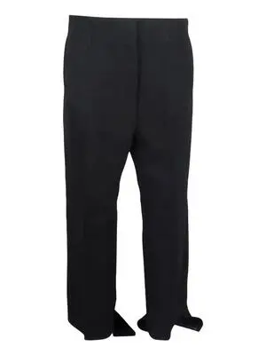 Celine Asymmetrical Wool Trousers - Black