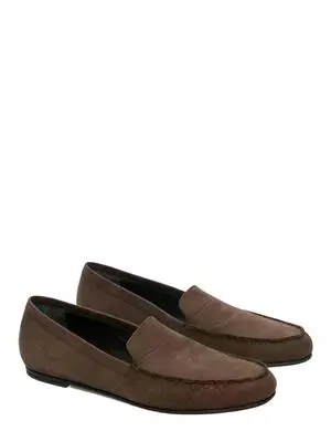 Loulou De Saison Pesaro Topstitching Loafers - Brown