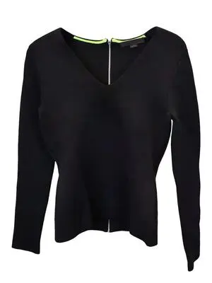 ALEXANDER WANG V-neck Long-sleeve Top - Black