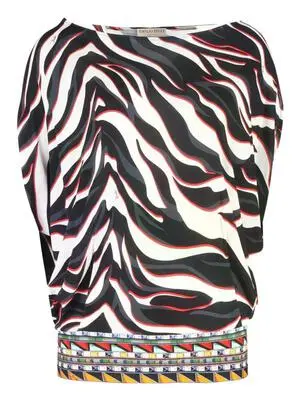 Emilio Pucci Animal-print Top - Black