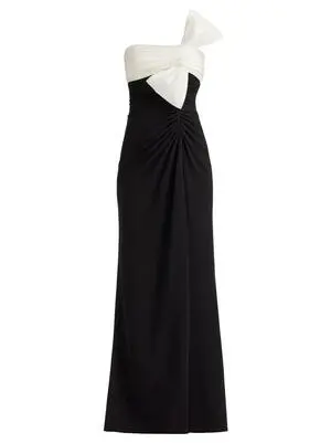 Tadashi Shoji Bow Slit Maxi Dress - Black