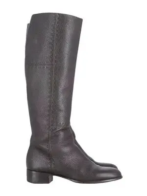 Fendi Knee-high Boots With Stitch Detailing - Black