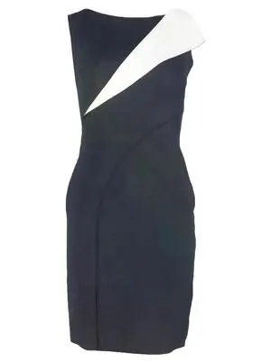 Oscar De La Renta Folded Pencil Dress - Blue