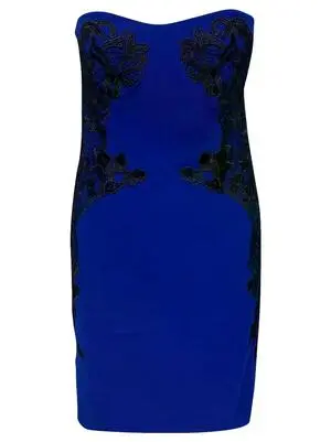 Diane Von Furstenberg Vintage Isabella Strapless Lace Dress - Blue