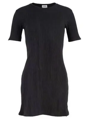 RE/DONE Ribbed Knit Mini Dress - Black
