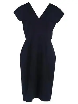 Roland Mouret V-neck Knee-length Dress - Blue