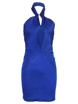 Zac Posen Halterneck Mini Dress - Blue