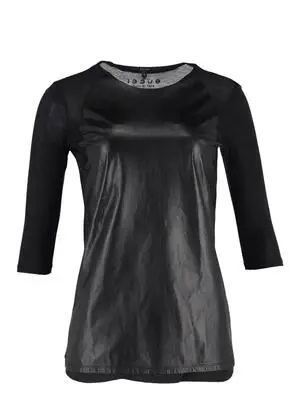 Gucci Leather Front Panel Top - Black