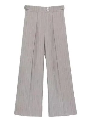 Patrizia Pepe Pinstriped Palazzo Pants - Grey