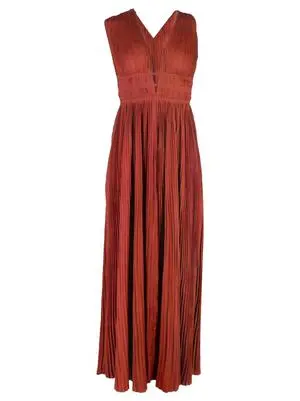 Ulla Johnson Pleated Maxi Dress - Brown