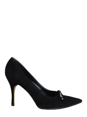 Gucci Pointed-toe Crystal-embellished Pumps - Black