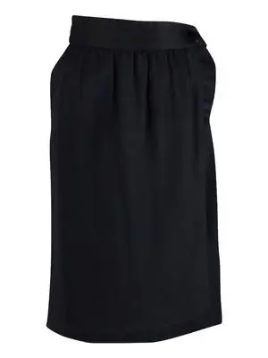 Escada Wrap Midi Skirt - Black