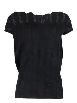 Missoni Ribbed-knit Top - Black