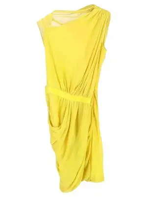 Giambattista Valli Draped Midi Dress - Yellow
