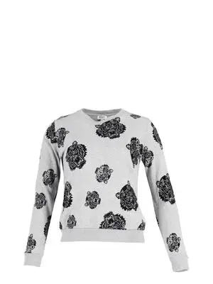 KENZO Tiger-Motif Round-Neck Sweatshirt