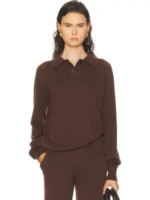 AMIYA Heritage Travel Polo Sweater - Dark Brown