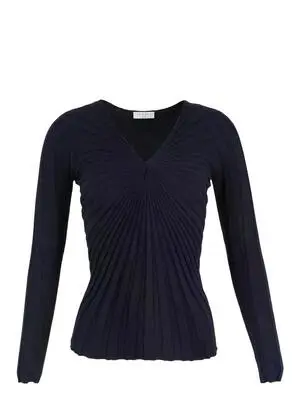 Sandro Justine V-neck Top - Blue