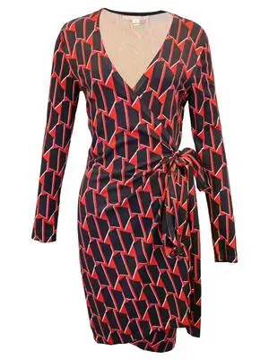 Diane Von Furstenberg Linda Long-sleeve Wrap Dress - Black