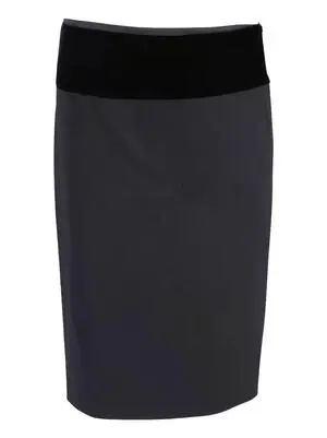 Ralph Lauren Pencil Skirt With Contrast Waistband - Blue