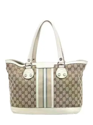Gucci Gg Canvas Web Sunset Tote Bag - Brown