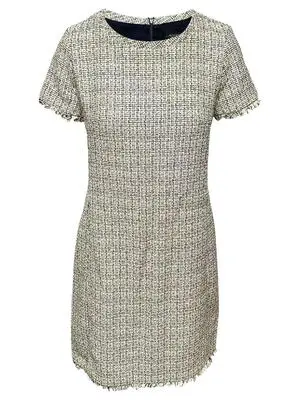 Max Mara Tweed Fringe Dress - Neutrals