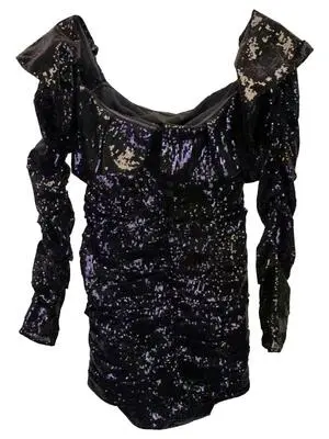 Attico Sequin Mini Dress - Black