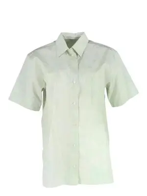 Victoria Beckham Short-sleeve Checked Shirt - Green