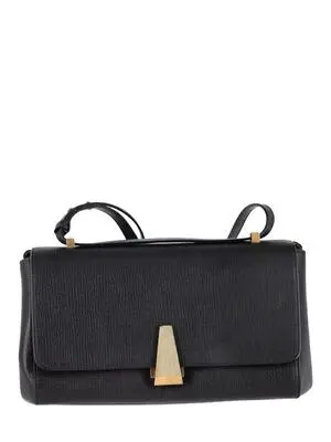 Bottega Veneta Angle Leather Shoulder Bag - Black