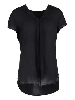 LANVIN V-neck Short-sleeve Blouse - Black