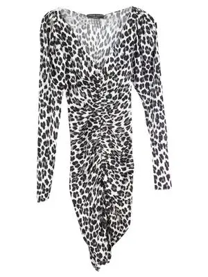 Caroline Constas Colette Animal-print Mini Dress - White