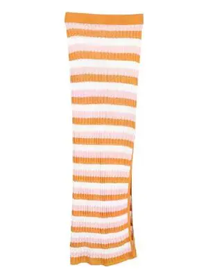 Dodo Bar Or Striped Knitted Maxi Skirt - Orange