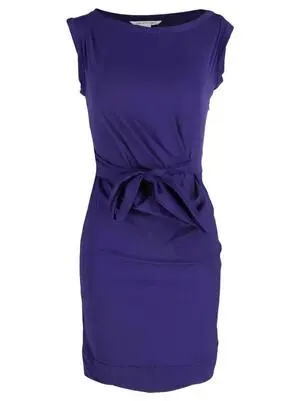 Diane Von Furstenberg Della Tie-waist Mini Dress - Purple