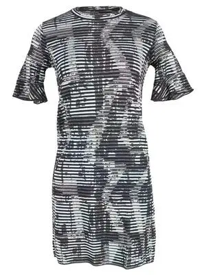 Missoni Printed Round-neck Mini Dress - Black
