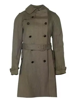 Paul & Joe Gabardine Double-breasted Trench Coat - Green