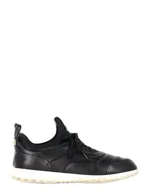 Valentino Garavani Rockstud-embellishment Leather Sneakers - Black