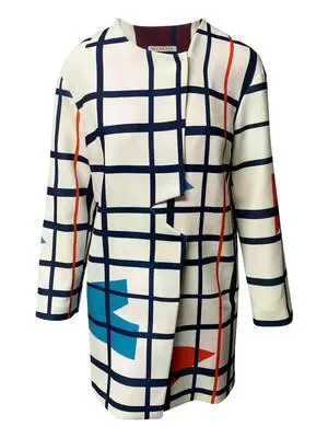 REJINA PYO Geometric-print Coat - White