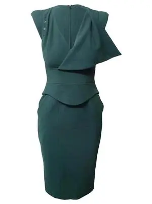 Antonio Berardi Peplum Midi Dress - Green
