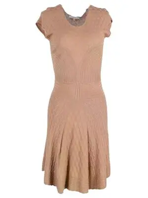 Sandro Knitted Flared Dress - Neutrals