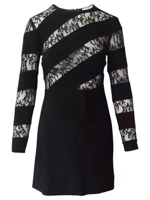 Sandro Cut-out Lace Dress - Black