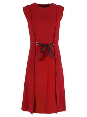 LOUIS VUITTON A-line Midi Dress - Red