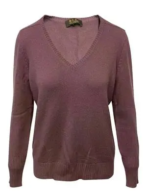 Loro Piana V-neck Long-sleeve Sweater - Purple