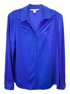 Diane Von Furstenberg Vintage Buttoned Blouse - Blue