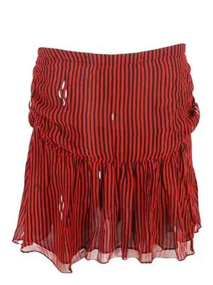 ISABEL MARANT VINTAGE Isabel Marant Vintage Stripe Ruffled Mini Skirt