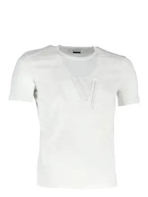 Versace Logo Cotton T-shirt - White