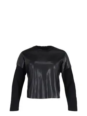 Dsquared2 Faux-leather Long-sleeve Top - Black