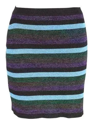 Miu Miu Glitter Knit Mini Skirt - Black