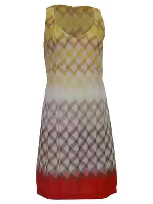 Missoni Patterned V-neck Mini Dress - Yellow