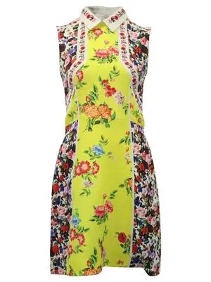 MARY KATRANTZOU Floral Print Midi Dress - Yellow
