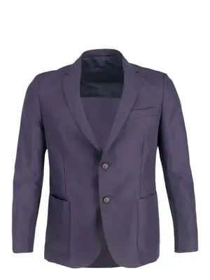 BOSS Single-breasted Wool Blazer - Blue